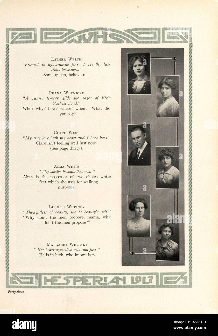 The 1913 Hesperian Yearbook provides a historical overview of student ...