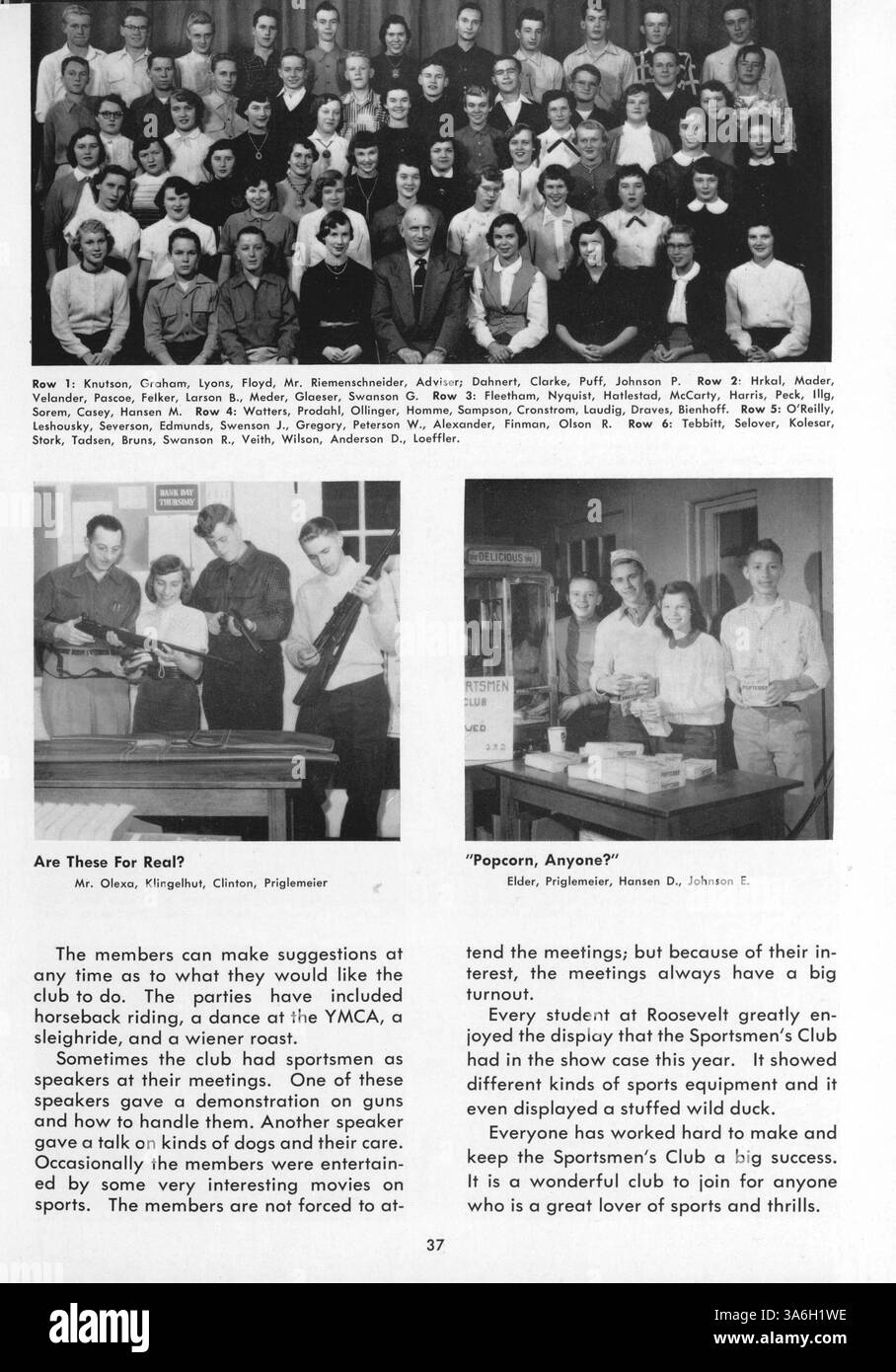 The 1953 'Sagamore' yearbook features the accomplishments of Roosevelt ...