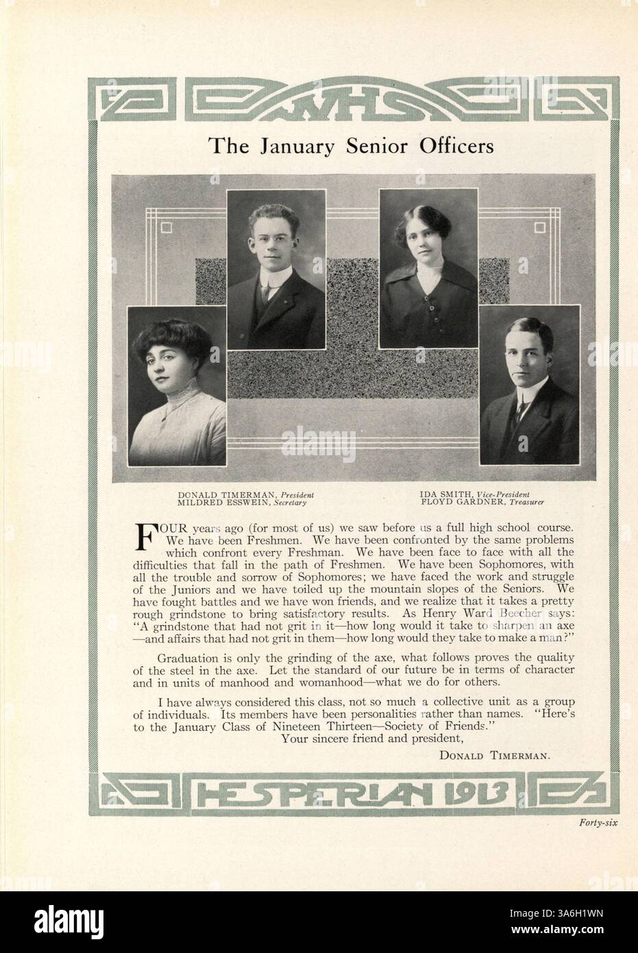 The 1913 West High Yearbook, Hesperian, is a reflection of the academic ...