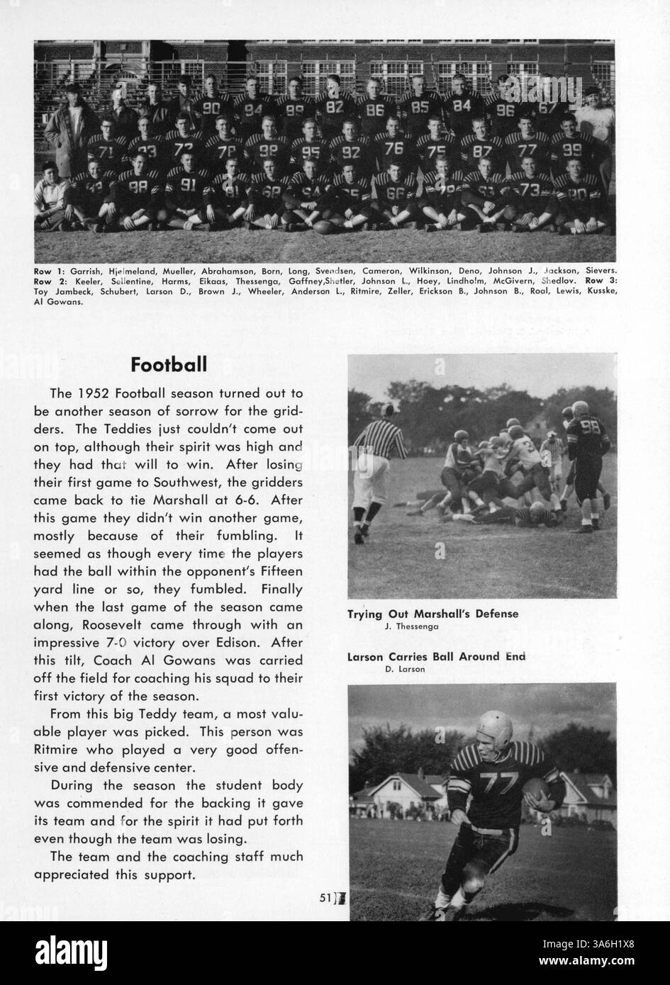 The 'Sagamore' yearbook of 1953 features Roosevelt High School's ...