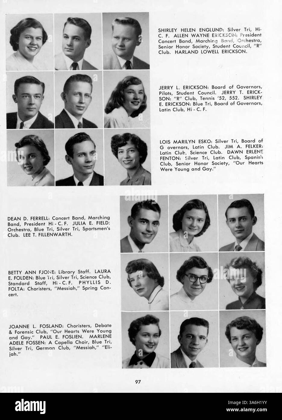 Major school events from the 1952 1953 school year hi-res stock ...