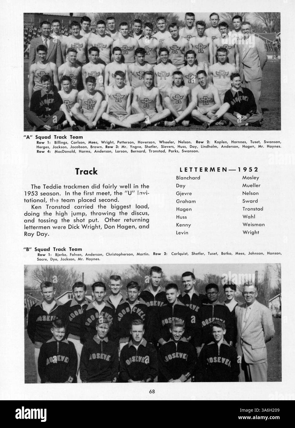 Yearbook from roosevelt high school records major school events hi-res ...