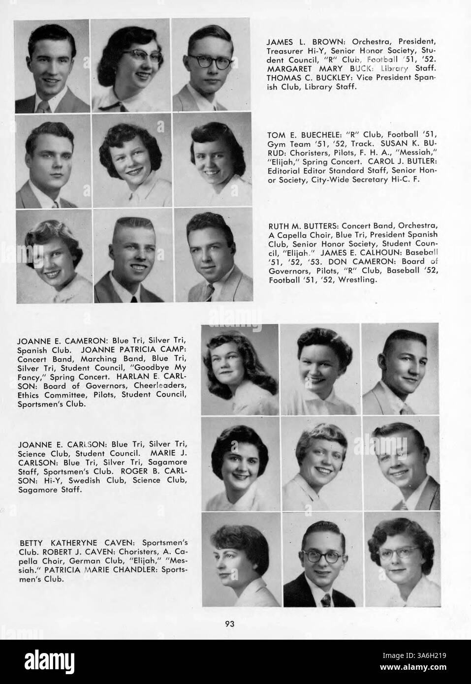 The 1953 'Sagamore' yearbook from Roosevelt High School highlights ...