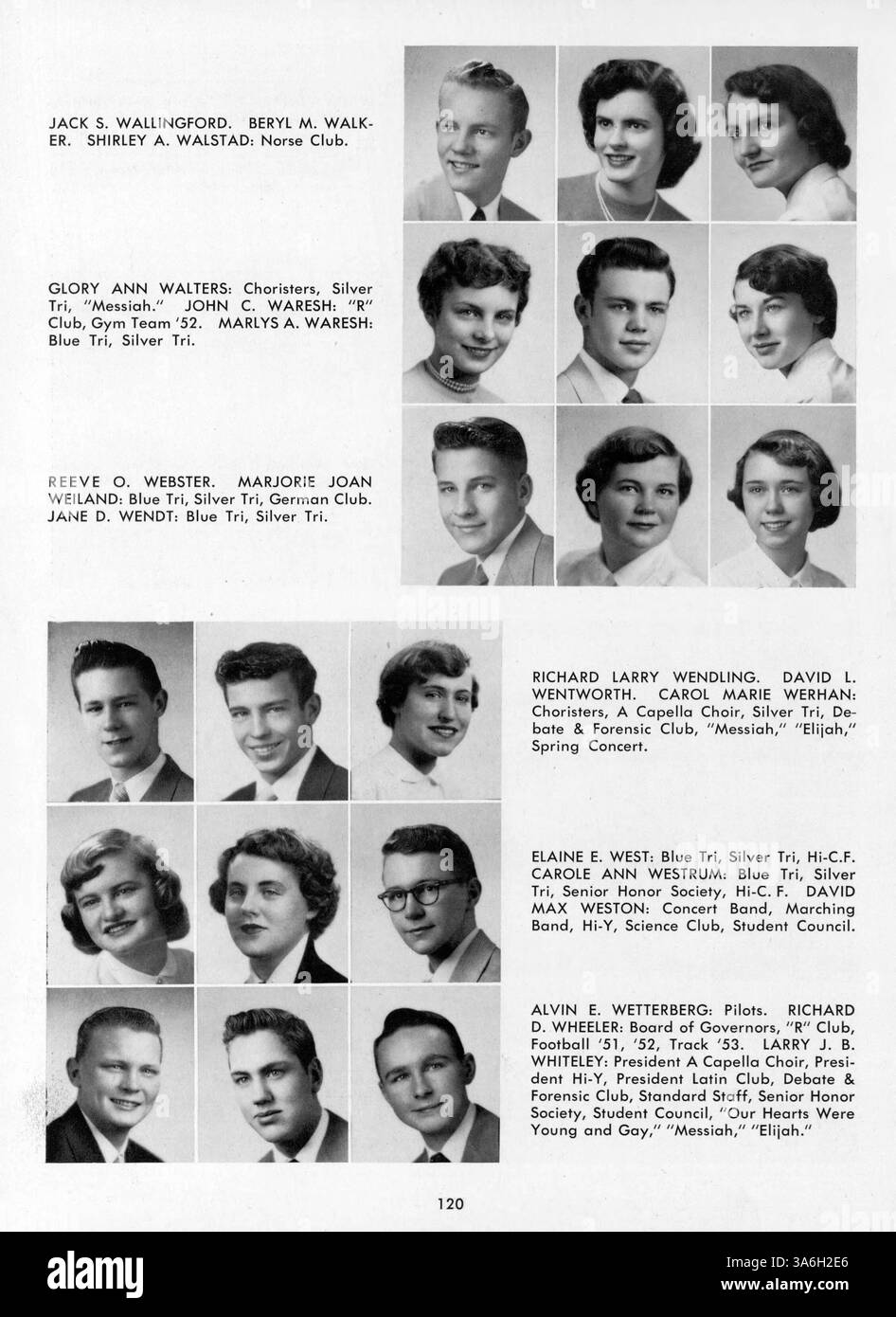 Notable school events during the 1952 1953 school year hi-res stock ...