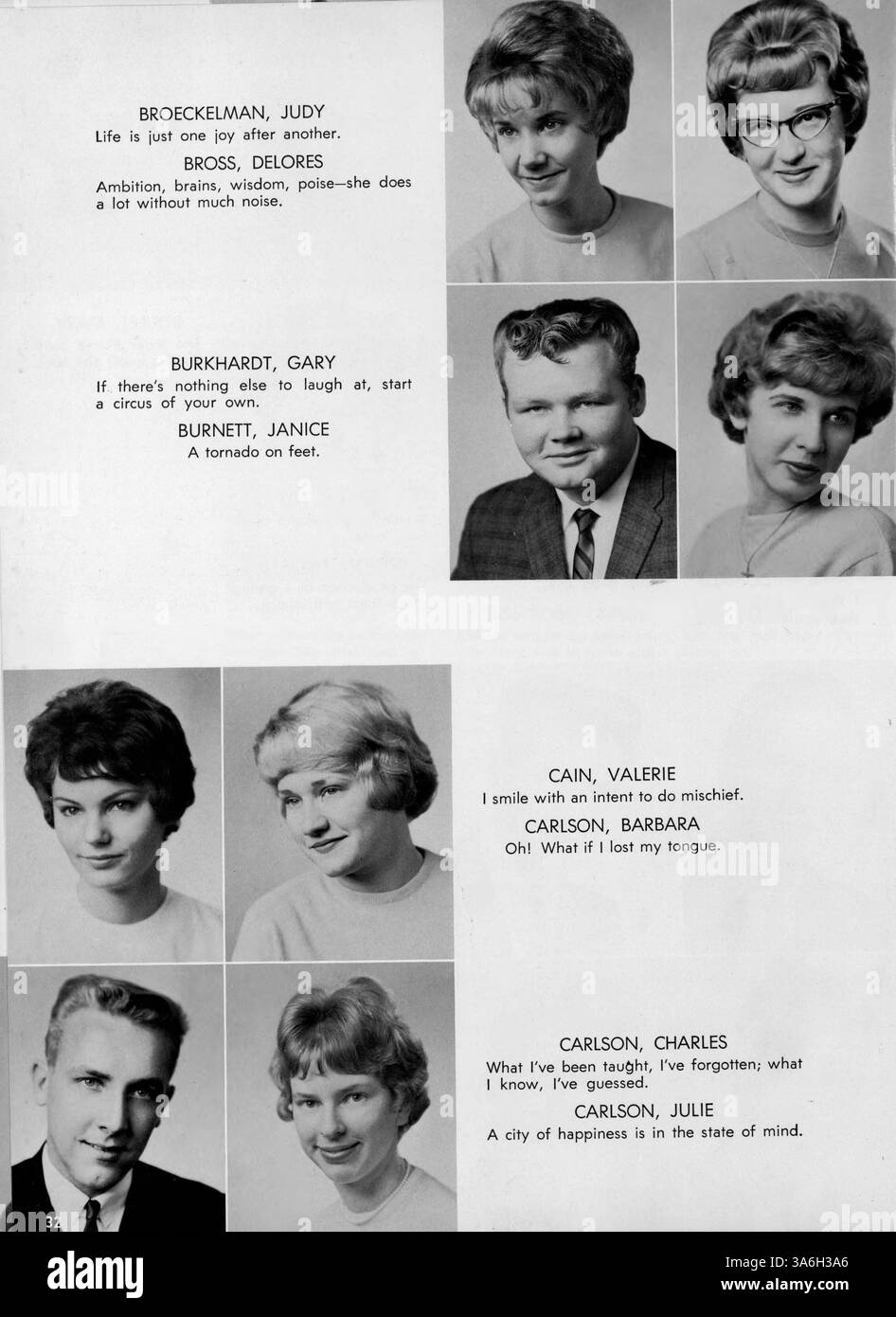Yearbook from edison high school records student accomplishments hi-res ...
