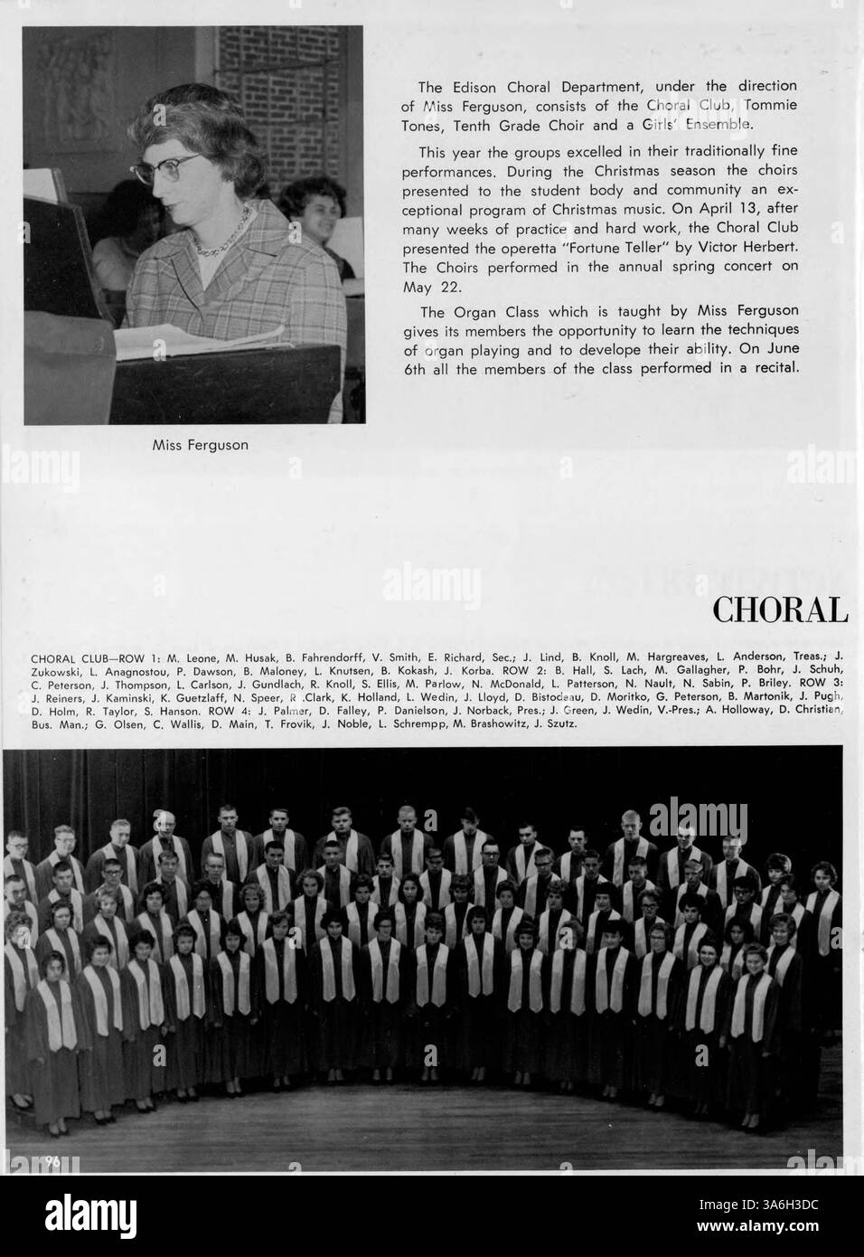 The 1962 edison yearbook documents key school events hi-res stock ...