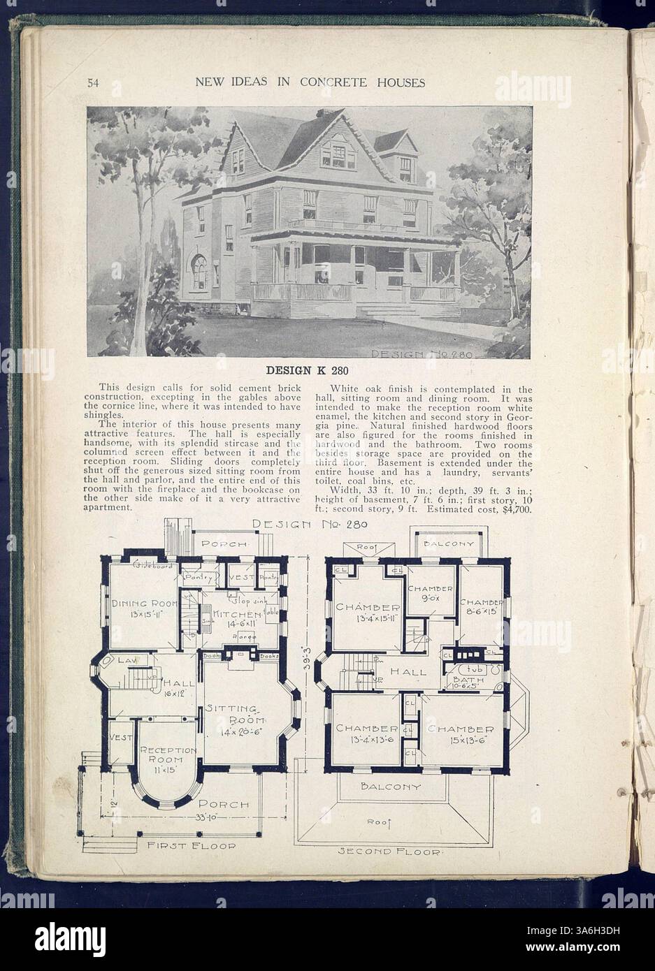 Max L. Keith’s 1910 book presents 100 house designs with floor plans ...