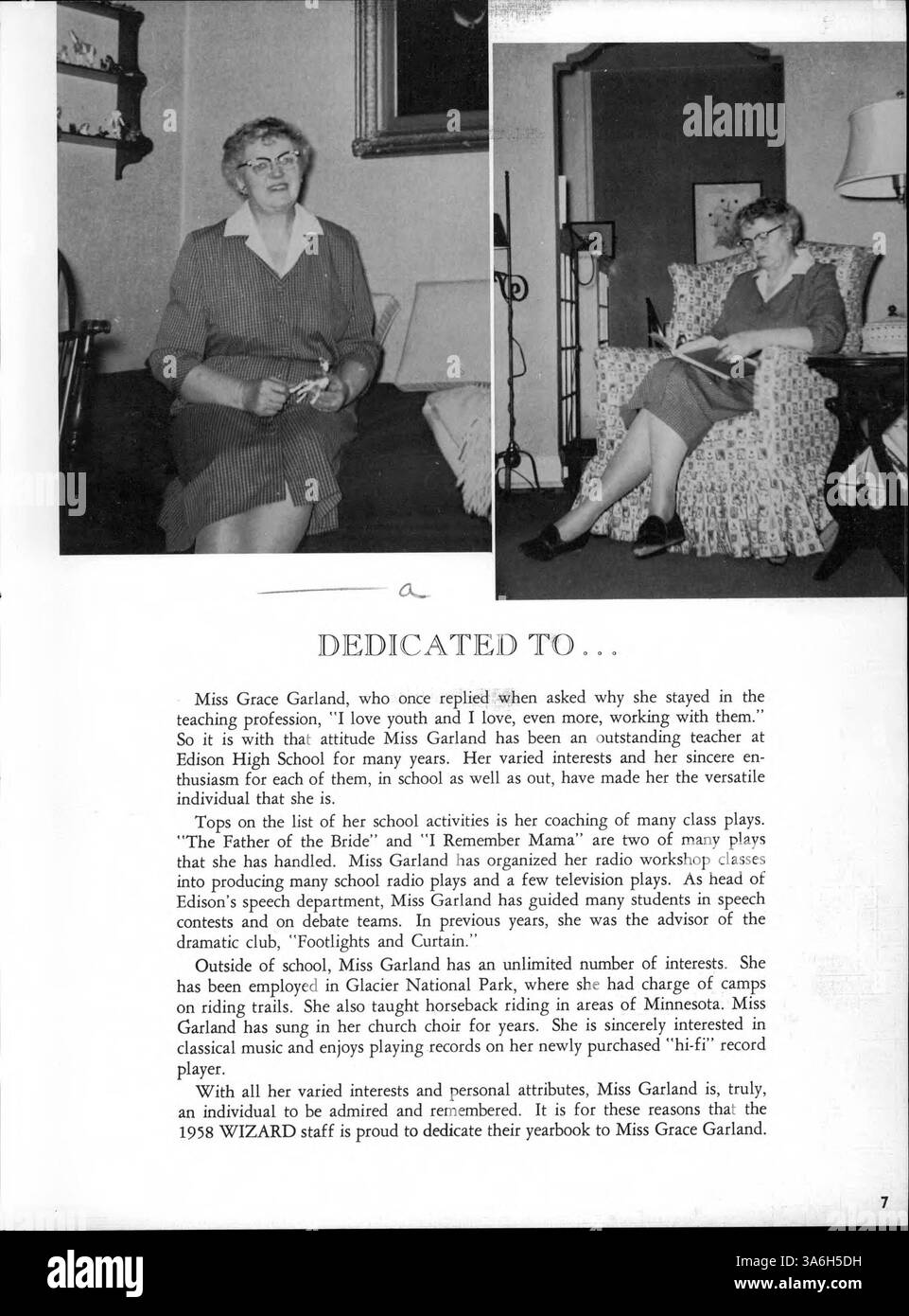 The 1958 Edison High School Yearbook, 'Wizard 58,' showcases the ...