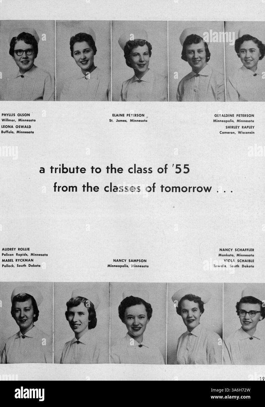 This Swedish Hospital School of Nursing yearbook from 1955 documents ...