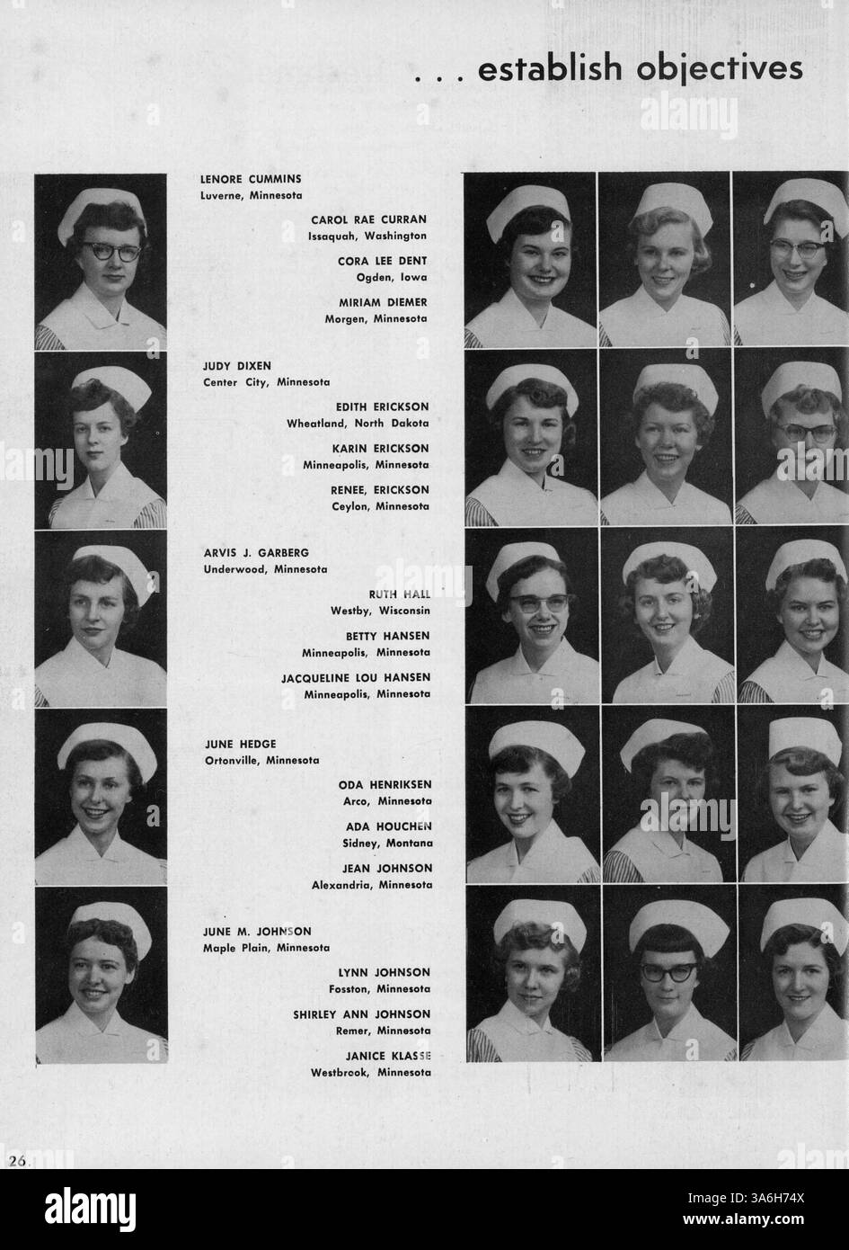 The Swedish Hospital School of Nursing Yearbook for 1955 offers an in ...