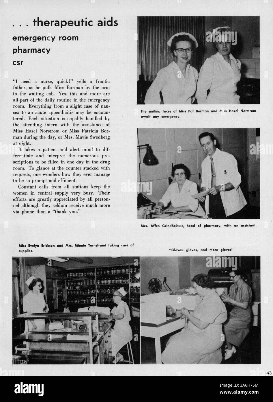 The 1955 yearbook from Swedish Hospital School of Nursing presents key ...