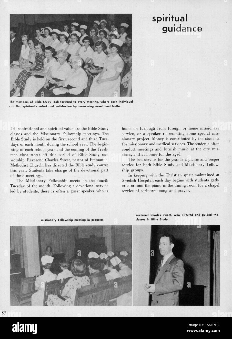 The Swedish Hospital School of Nursing yearbook from 1955 showcases the ...