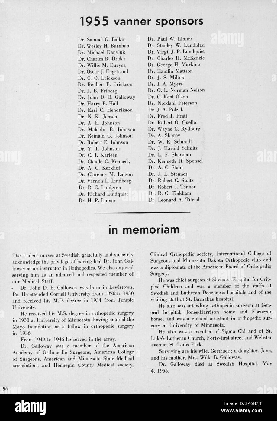 This Swedish Hospital School of Nursing yearbook from 1955 highlights ...