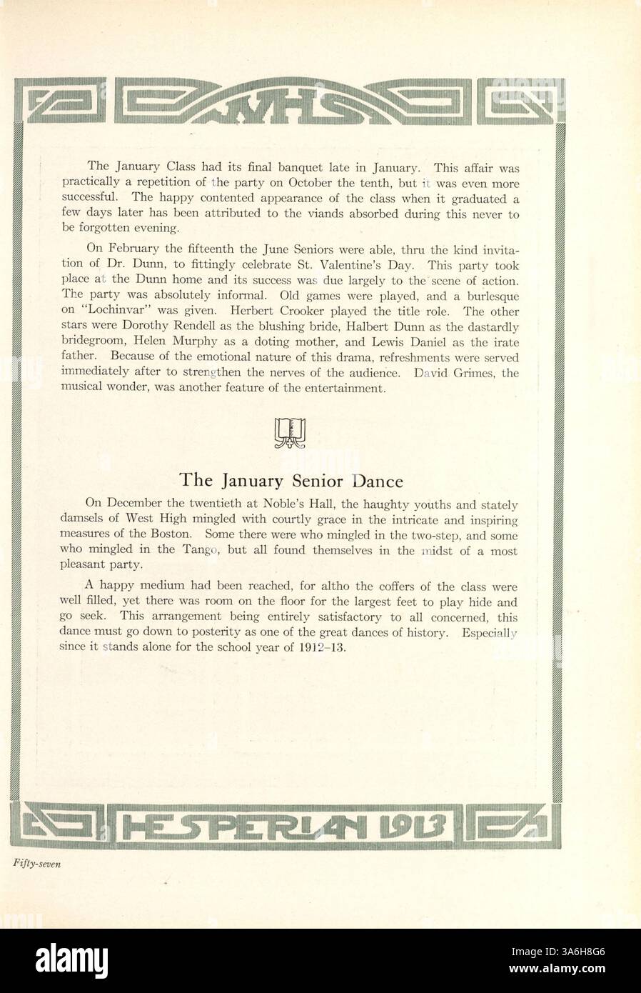 The 1913 Hesperian Yearbook offers a snapshot of the 1912-1913 academic ...