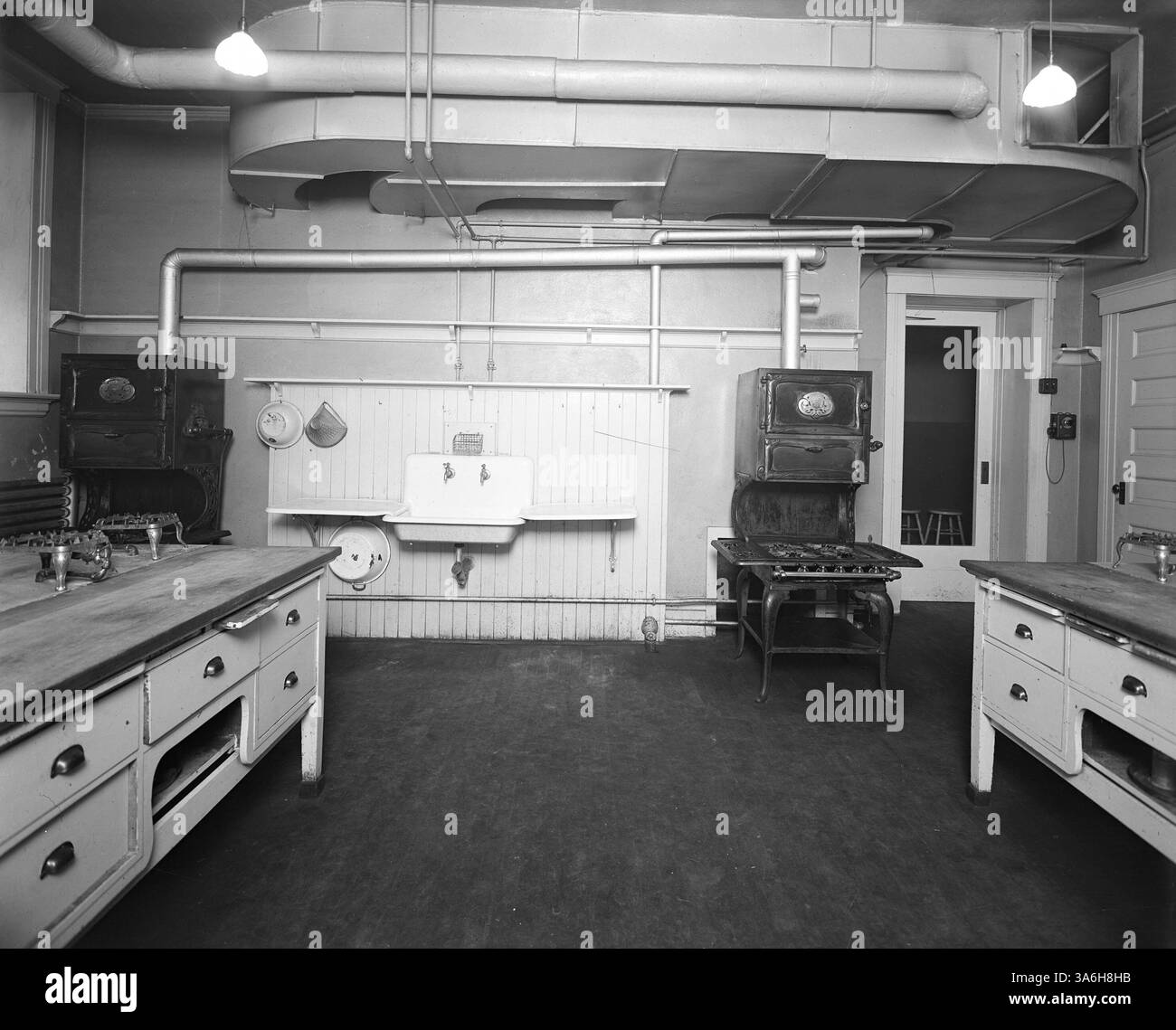 The Whittier School Domestic Science Classroom features gas vents on ...