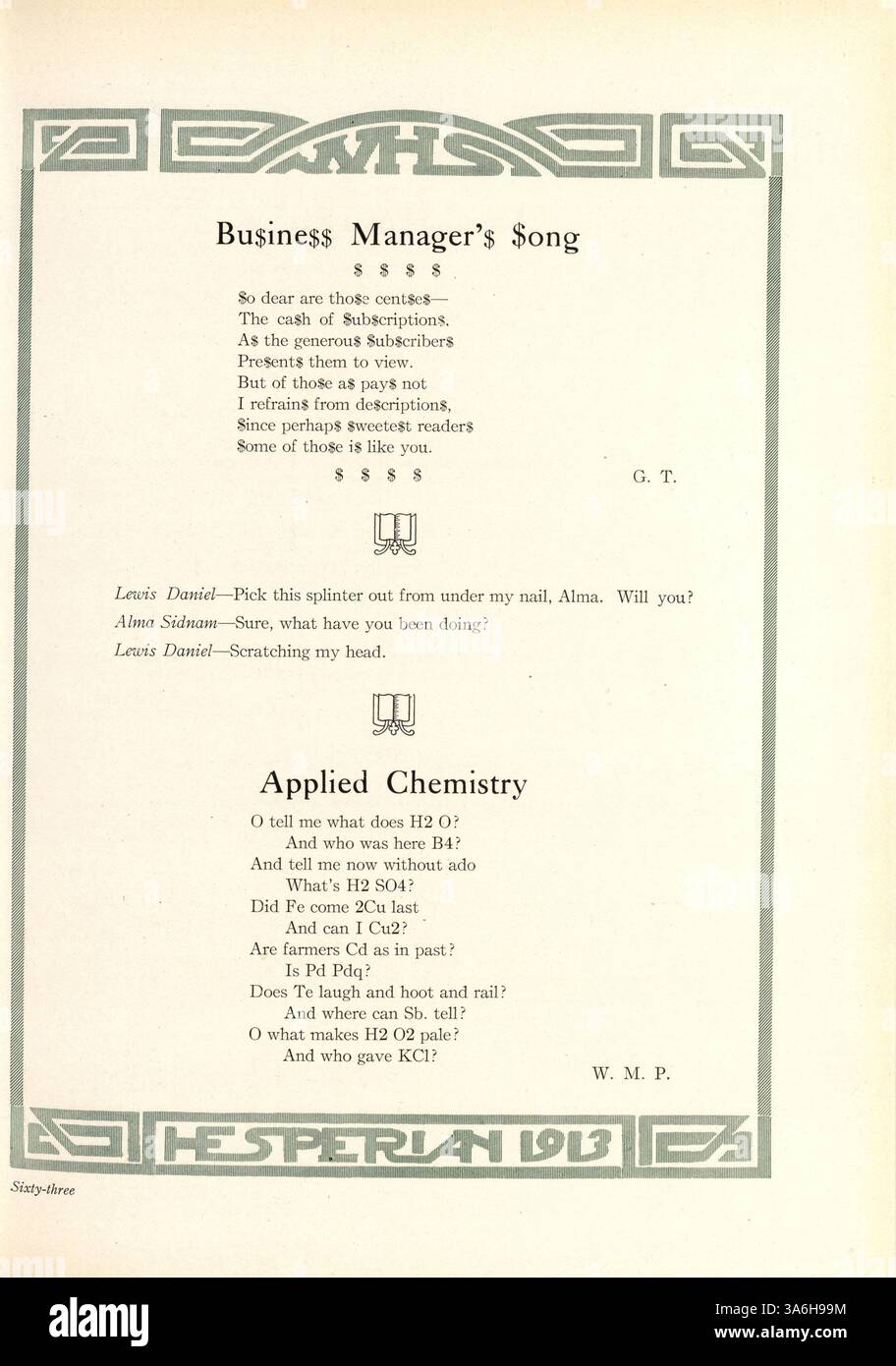 The 1913 West High Yearbook, Hesperian, records key events and ...