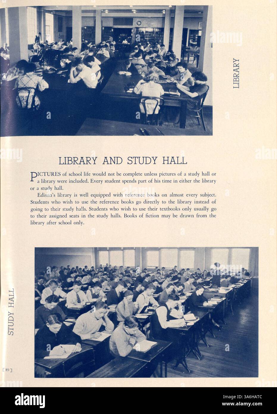 The 1936 'Wizard' yearbook from Edison High School records the school's ...