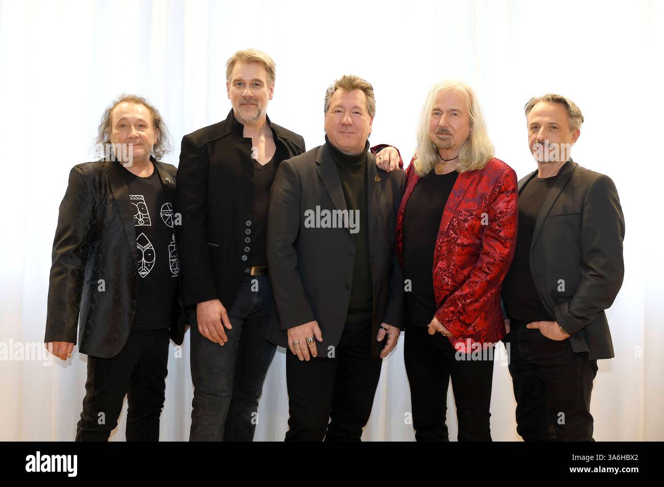 Martin Becker, Daniel Bätge, Claudius Dreilich, Bernd Römer und Heiko Jung von Karat bei der ...