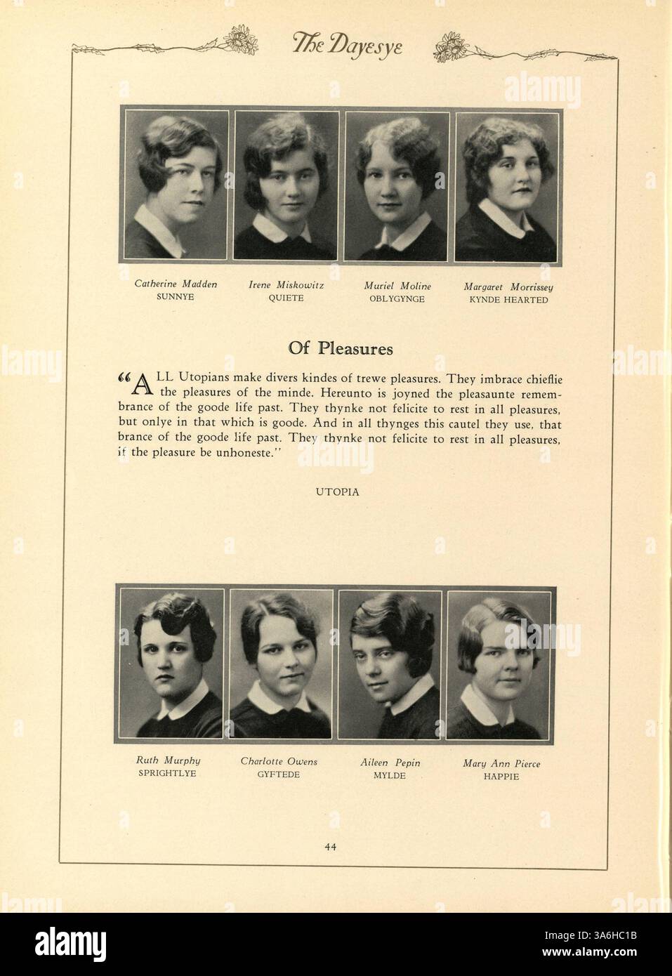 The 1929 edition of St. Margaret's Academy's Dayesye yearbook captures ...