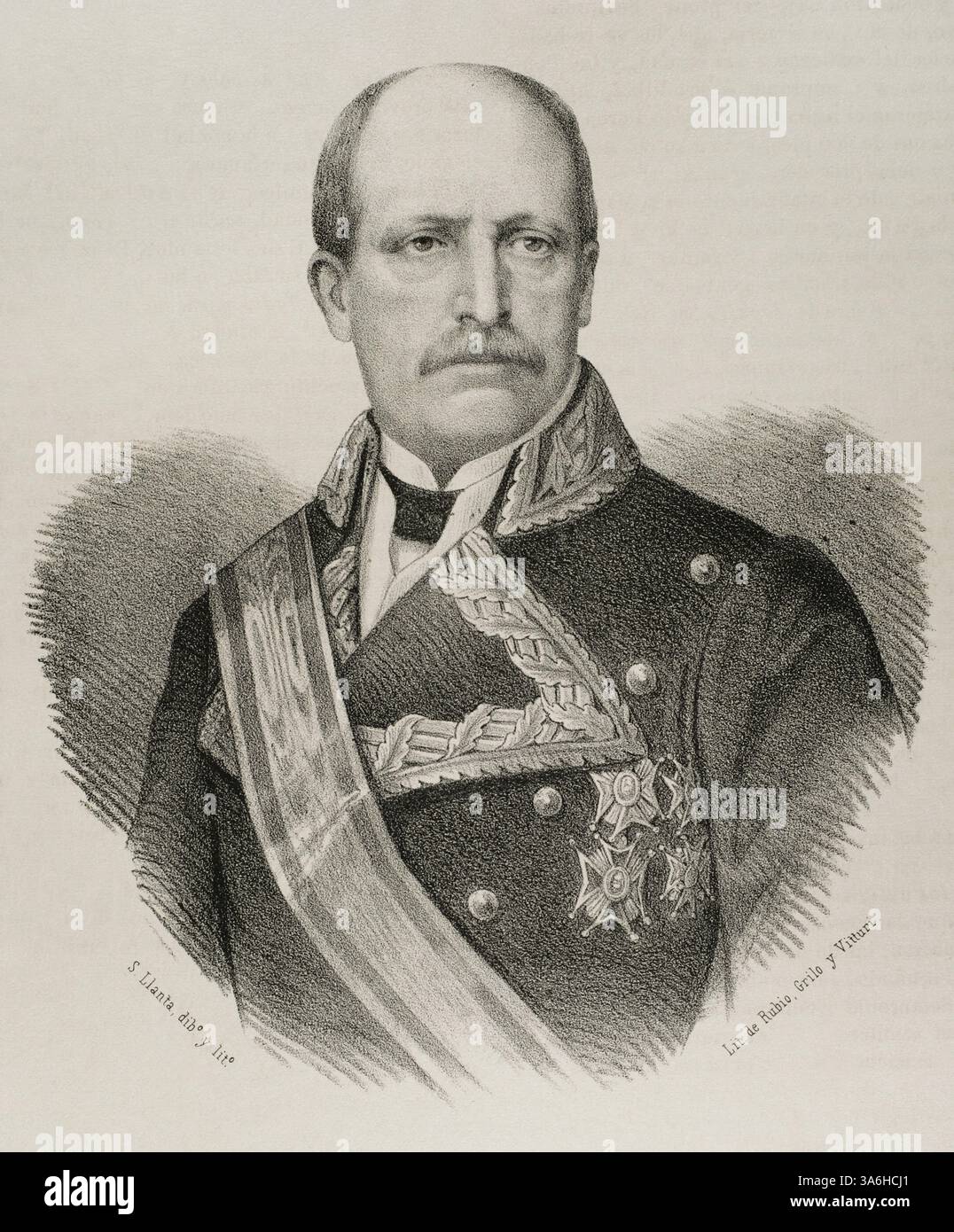 Francisco Serrano y Domínguez (1810-1885). 1st Duke of la Torre ...