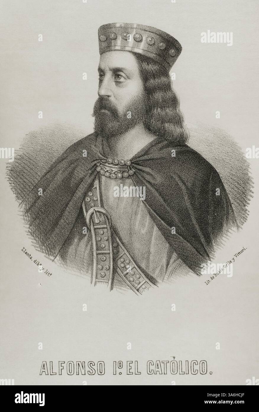 Alfonso I of Asturias, called the Catholic (693-757). King of Asturias ...