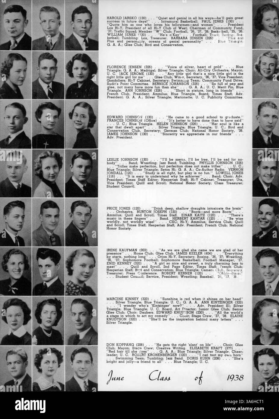 Yearbook highlights key moments from the 1937 1938 school year hi-res ...