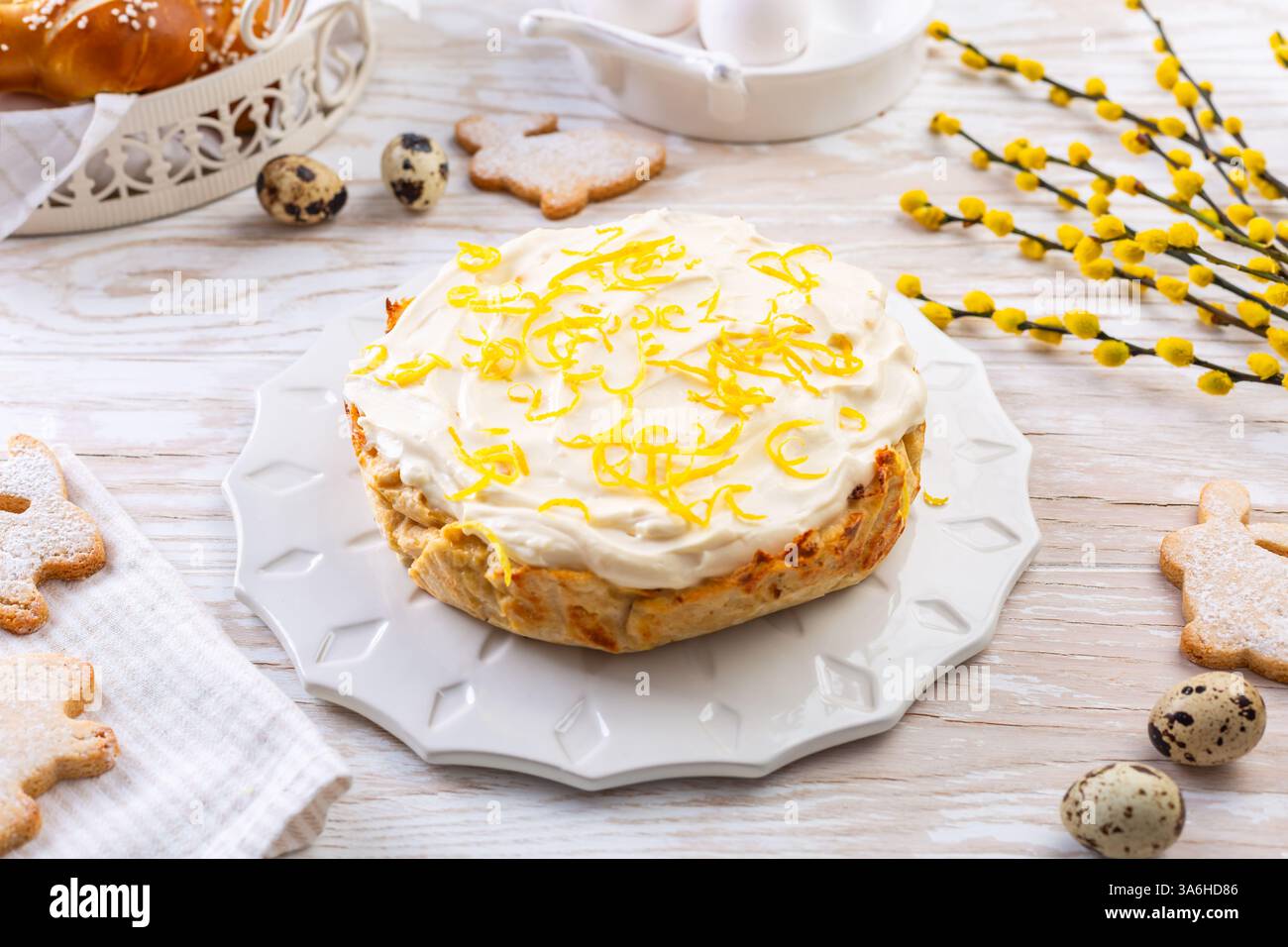 Homemade Almond lemon curd cheese cake, gluten and sugar free, low carb ...