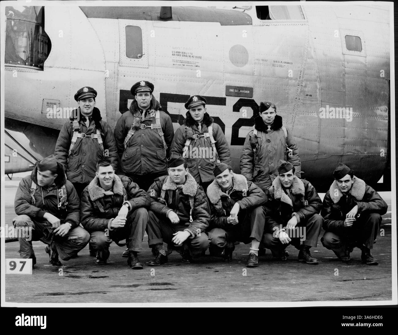 A photo shows Corporal Person (third from left, front row), a gunner on ...