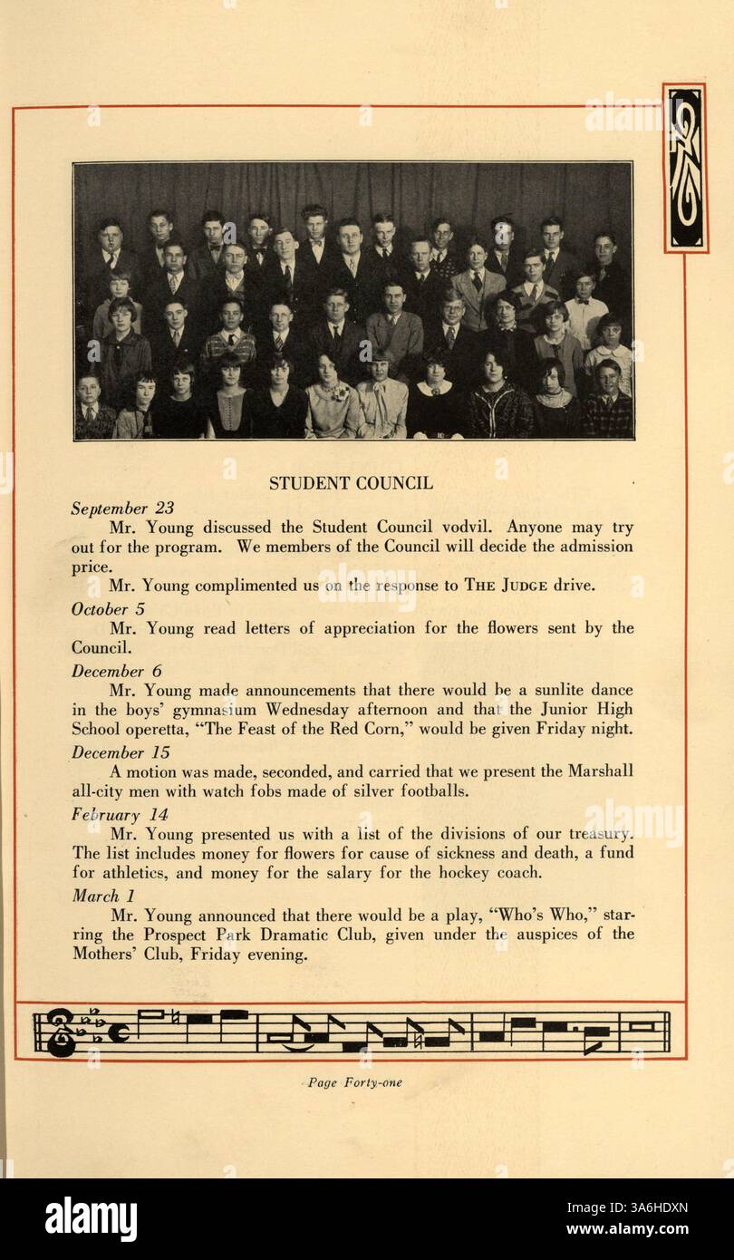 This 1927 yearbook from Marshall High School reflects on the student ...