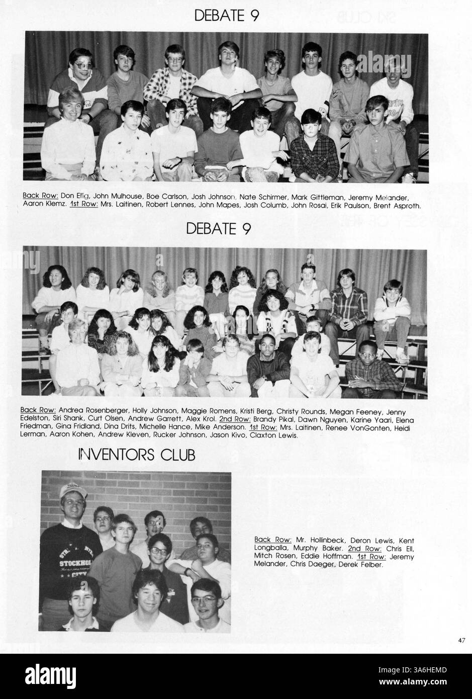 Hopkins North Junior High's 1988 yearbook features key moments of the ...