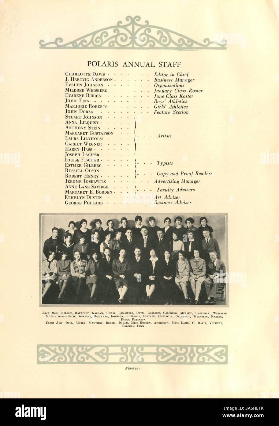 The 1927 edition of North High School's Polaris yearbook captures the ...