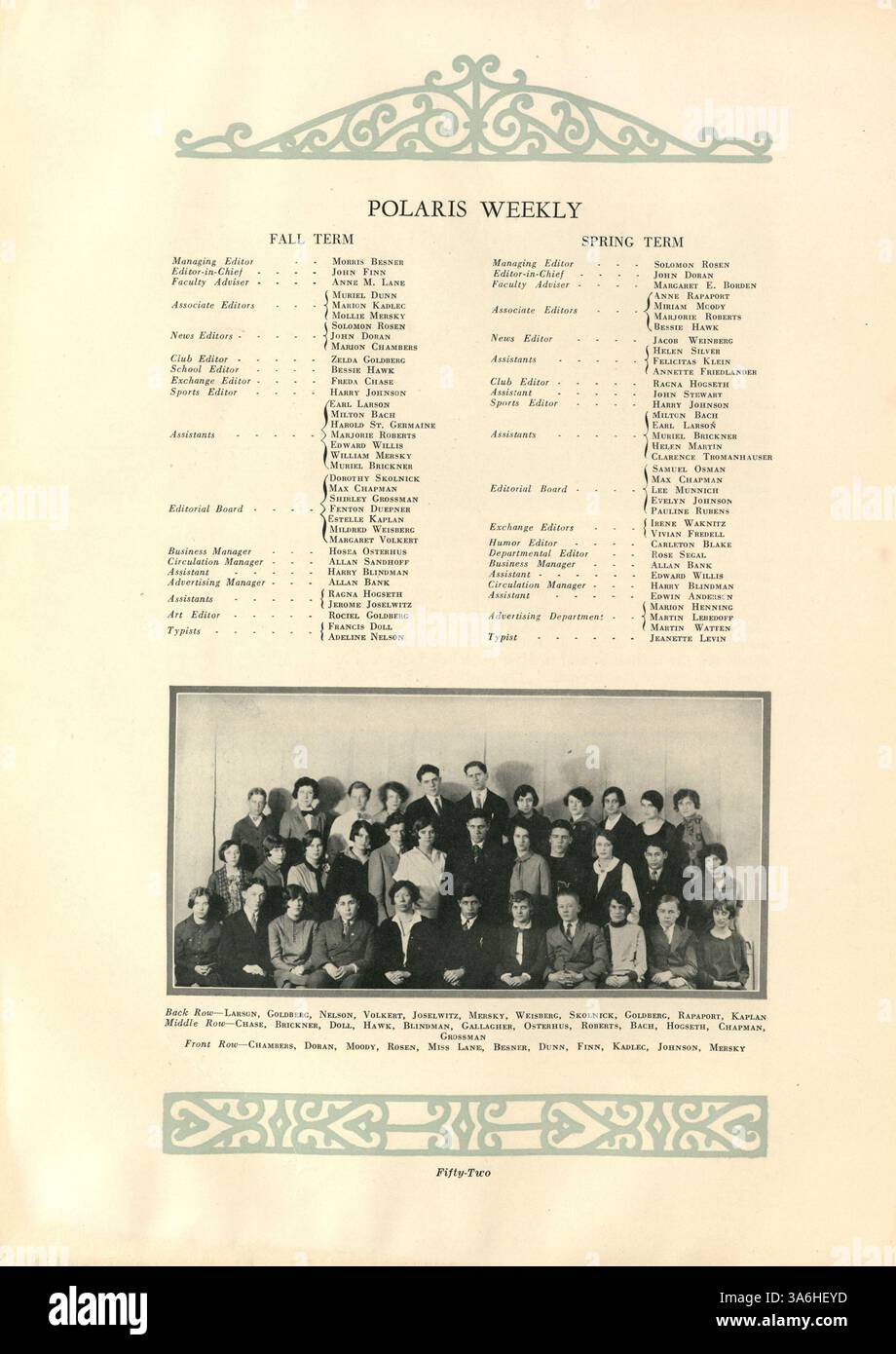 Yearbook of 1927 documents north high schools academic hi-res stock ...