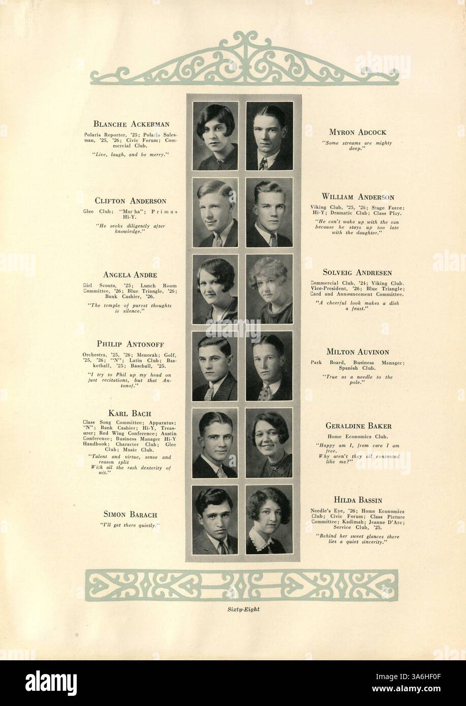 This 1927 yearbook edition of north high school hi-res stock ...