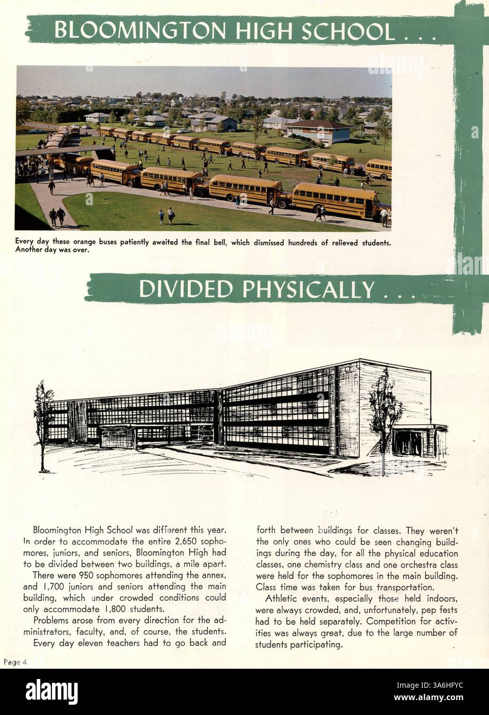 The 1964 Bloomington High School yearbook, '64 Bear,' showcases a year ...