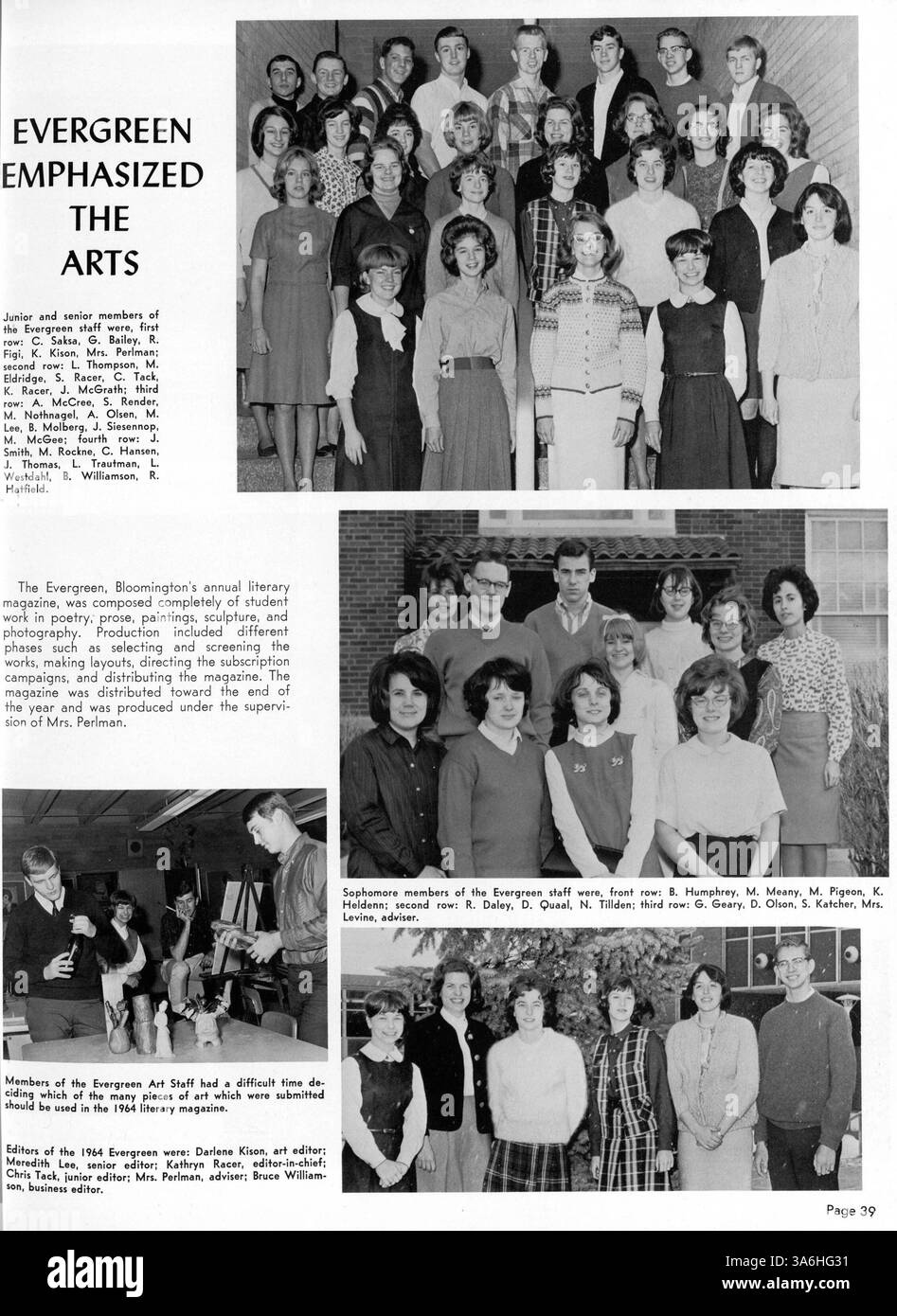 The '64 Bear' yearbook documents Bloomington High School’s activities ...