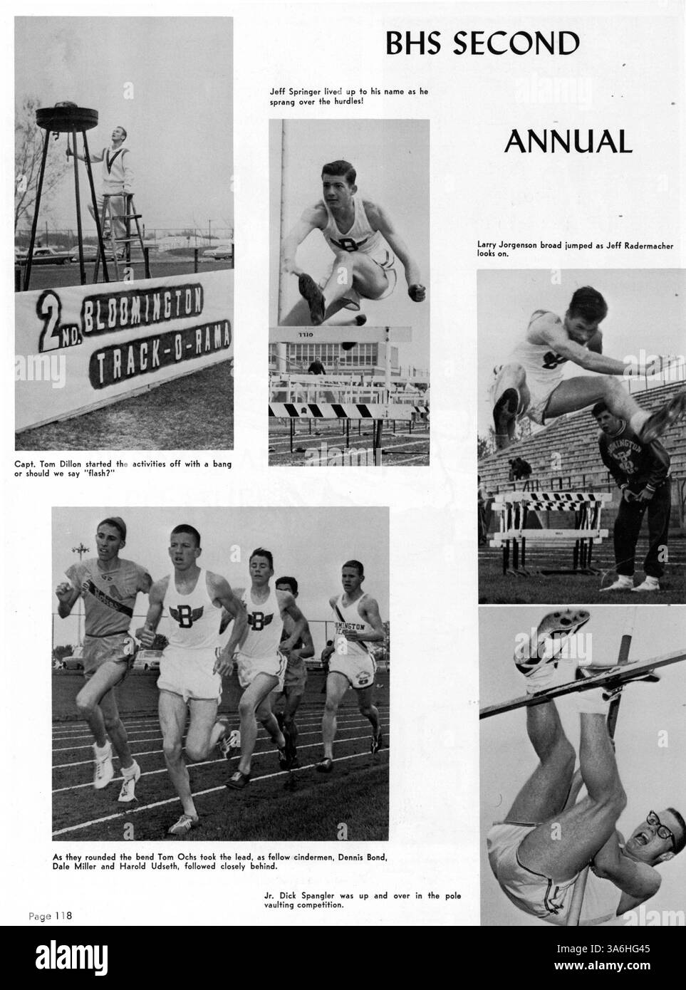 The 1964 '64 Bear' yearbook from Bloomington High captures the student ...