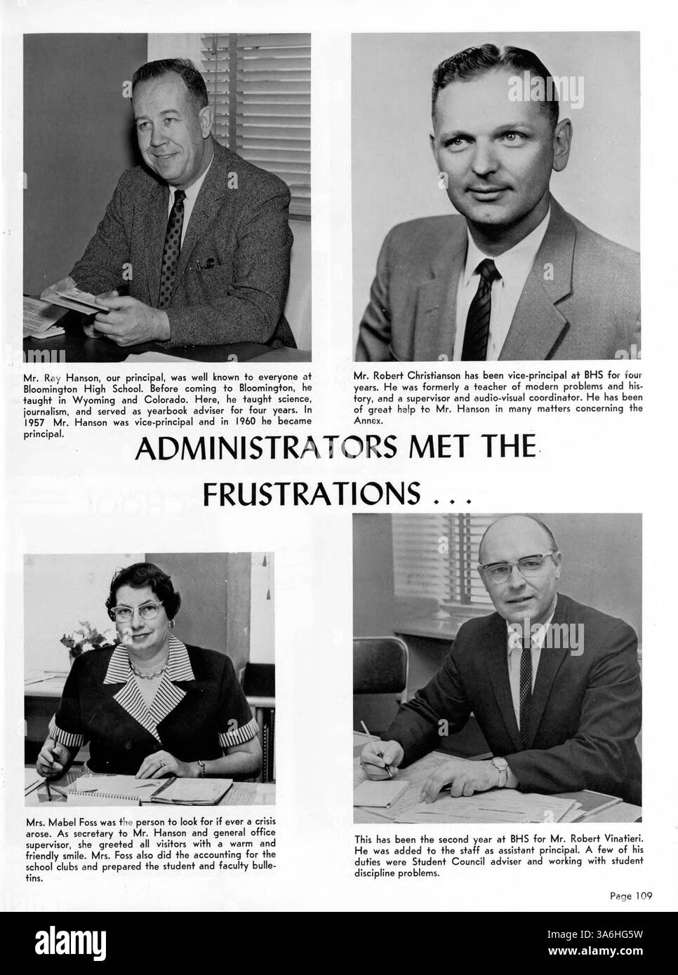 The 1964 '64 Bear' yearbook from Bloomington High School reflects ...