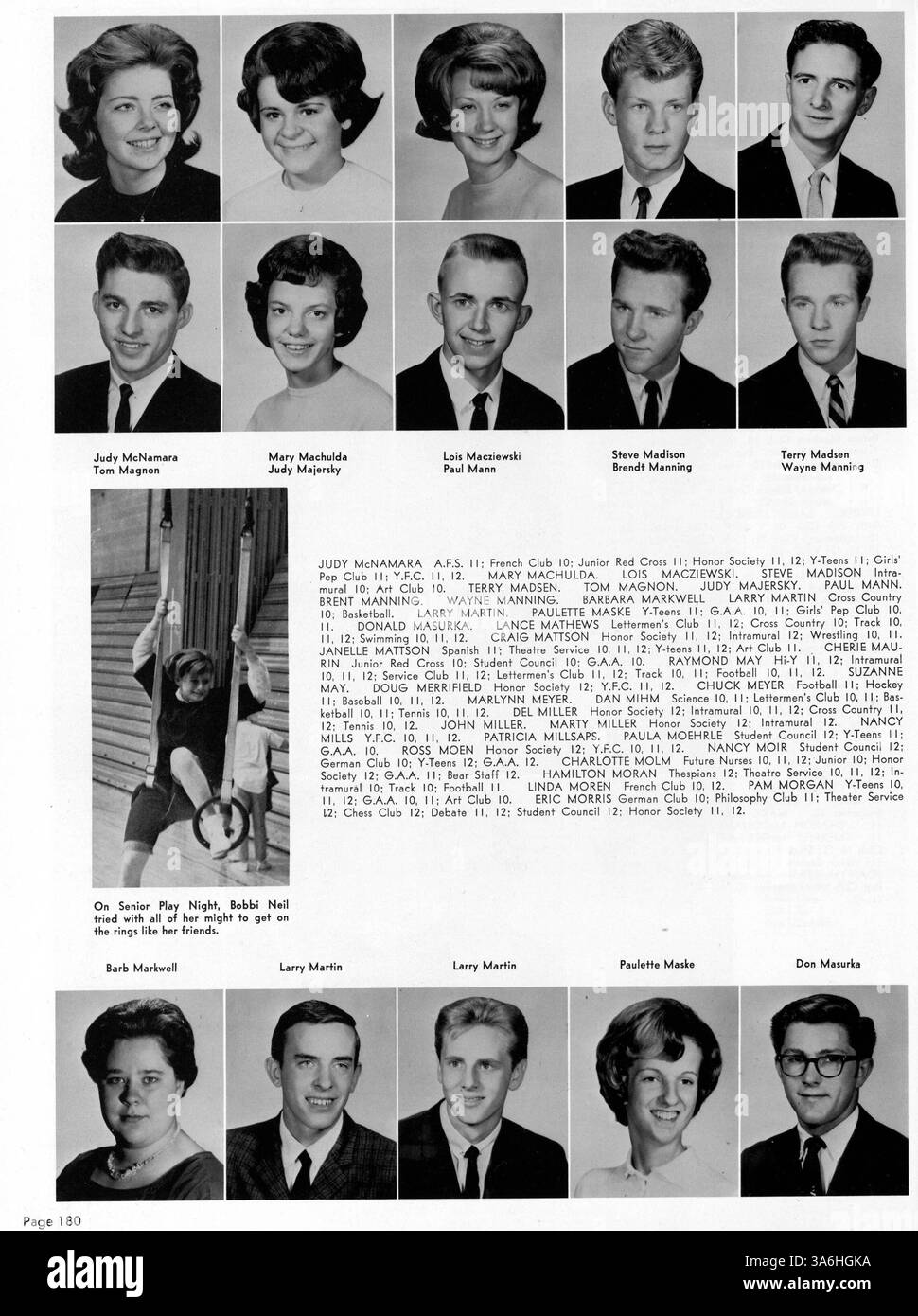 The 1964 '64 Bear' yearbook from Bloomington High School captures the ...
