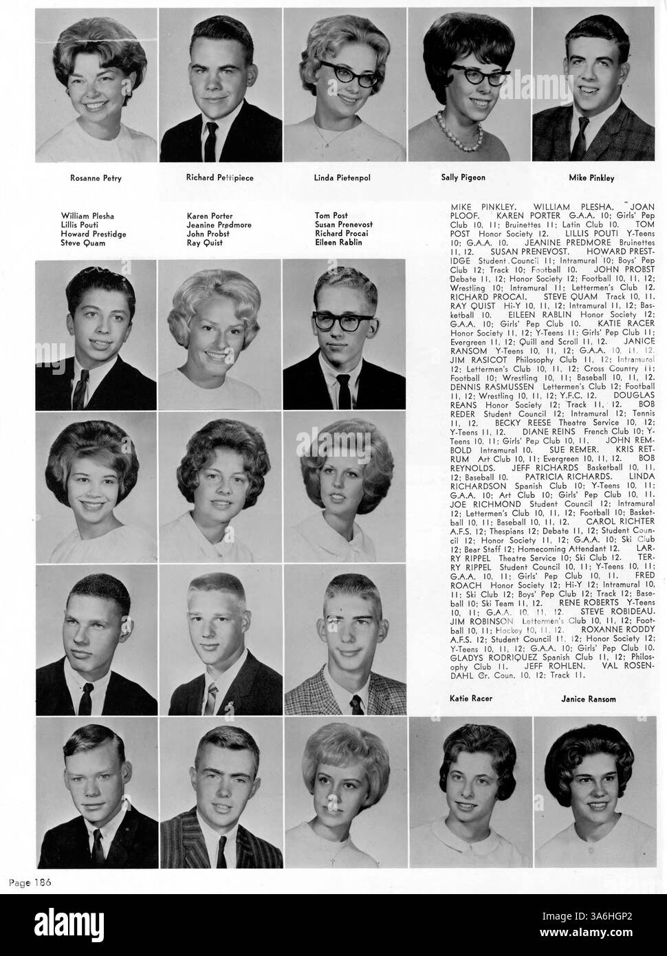 The 1964 '64 Bear' yearbook from Bloomington High School records the ...