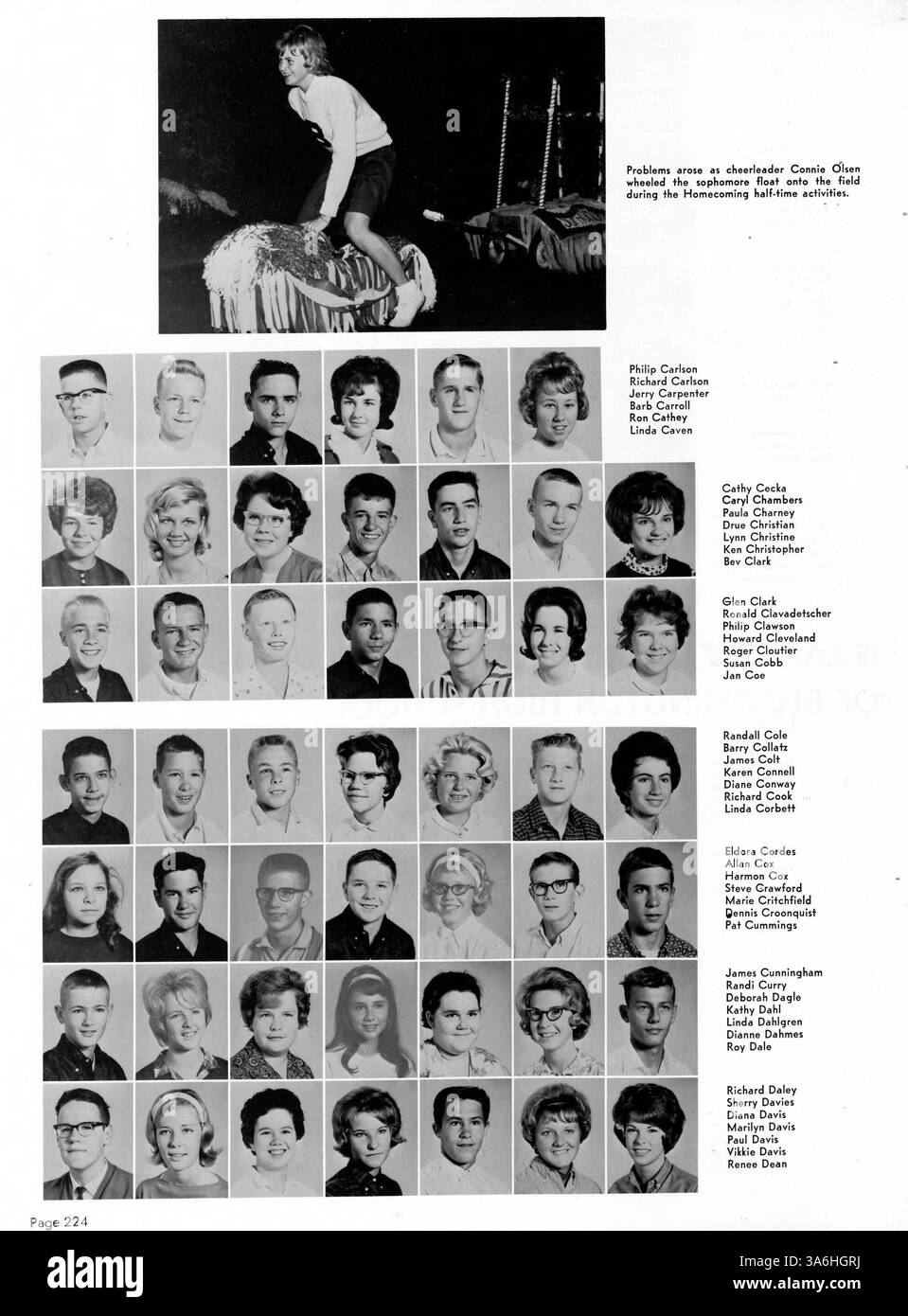 The 1964 Bloomington High '64 Bear' yearbook documents student ...