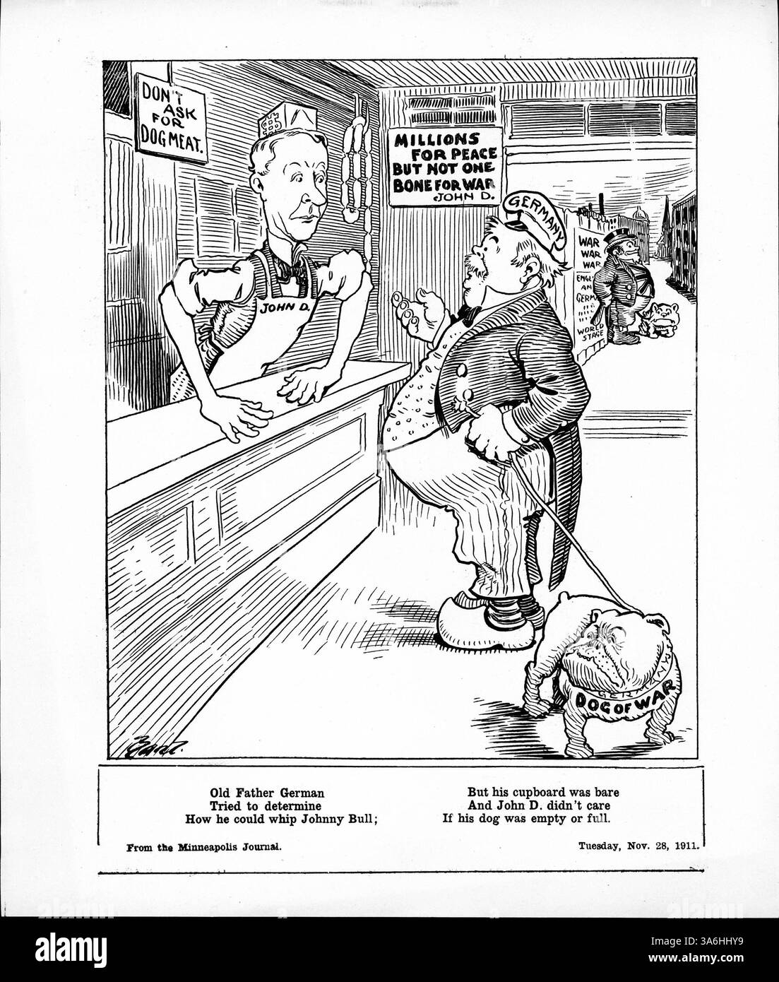 This untitled image depicts John D. Rockefeller in an interaction where ...