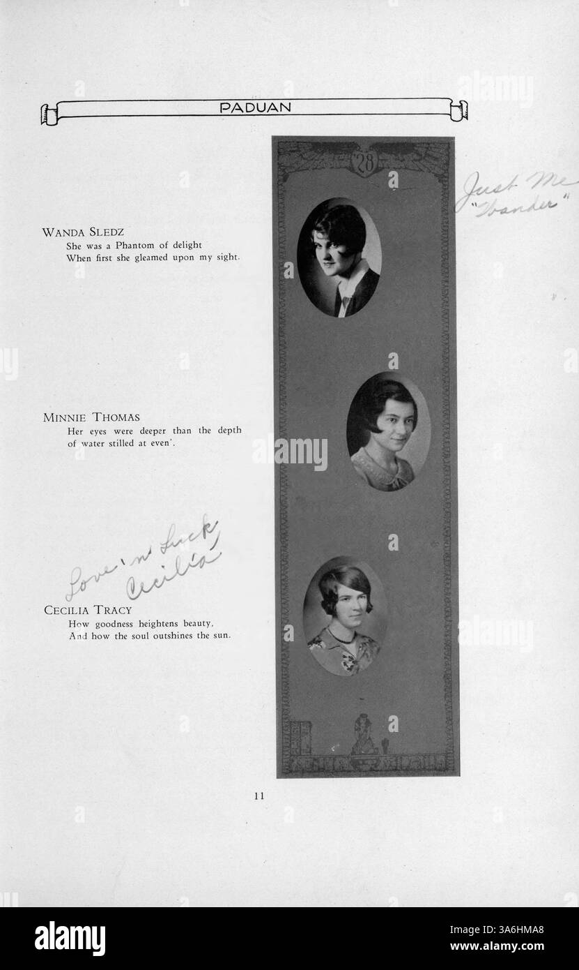 The Paduan Yearbook from St. Anthony High School, 1928, documents the key events of the 1927 ...