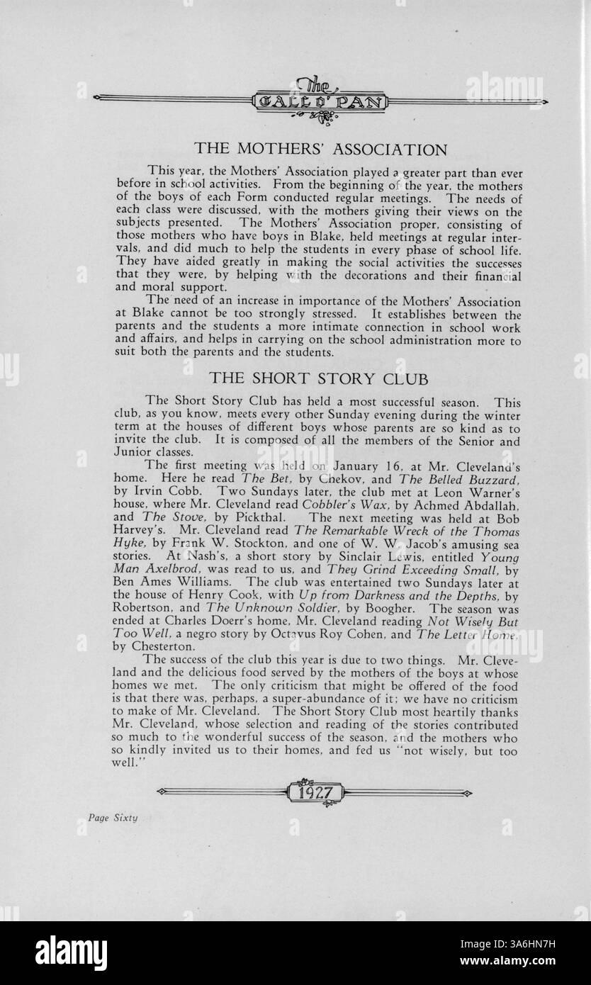 Blake High School's Call-O'-Pan 1927 yearbook captures the essence of ...