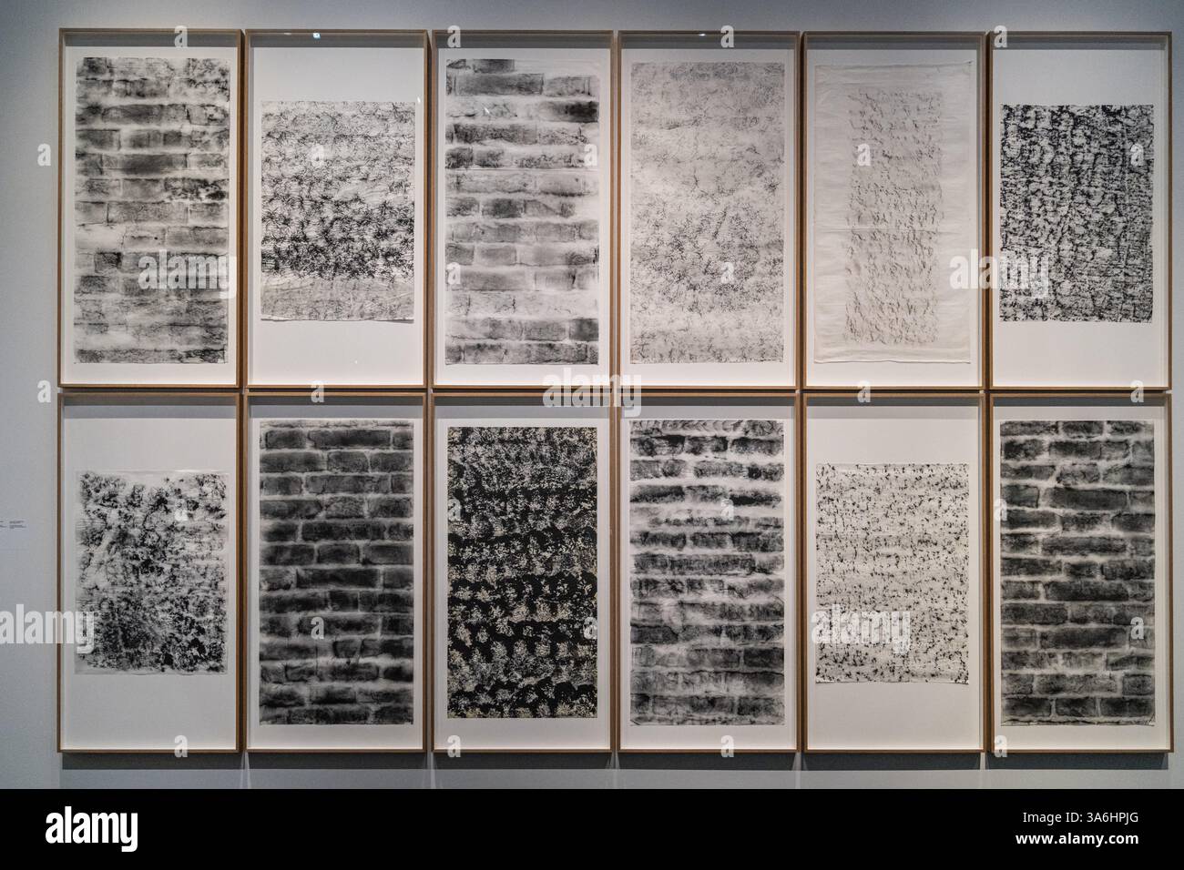 The Lovers, Great Wall Walk, Wall Rubbings, 1988, ink and charcoal on ...