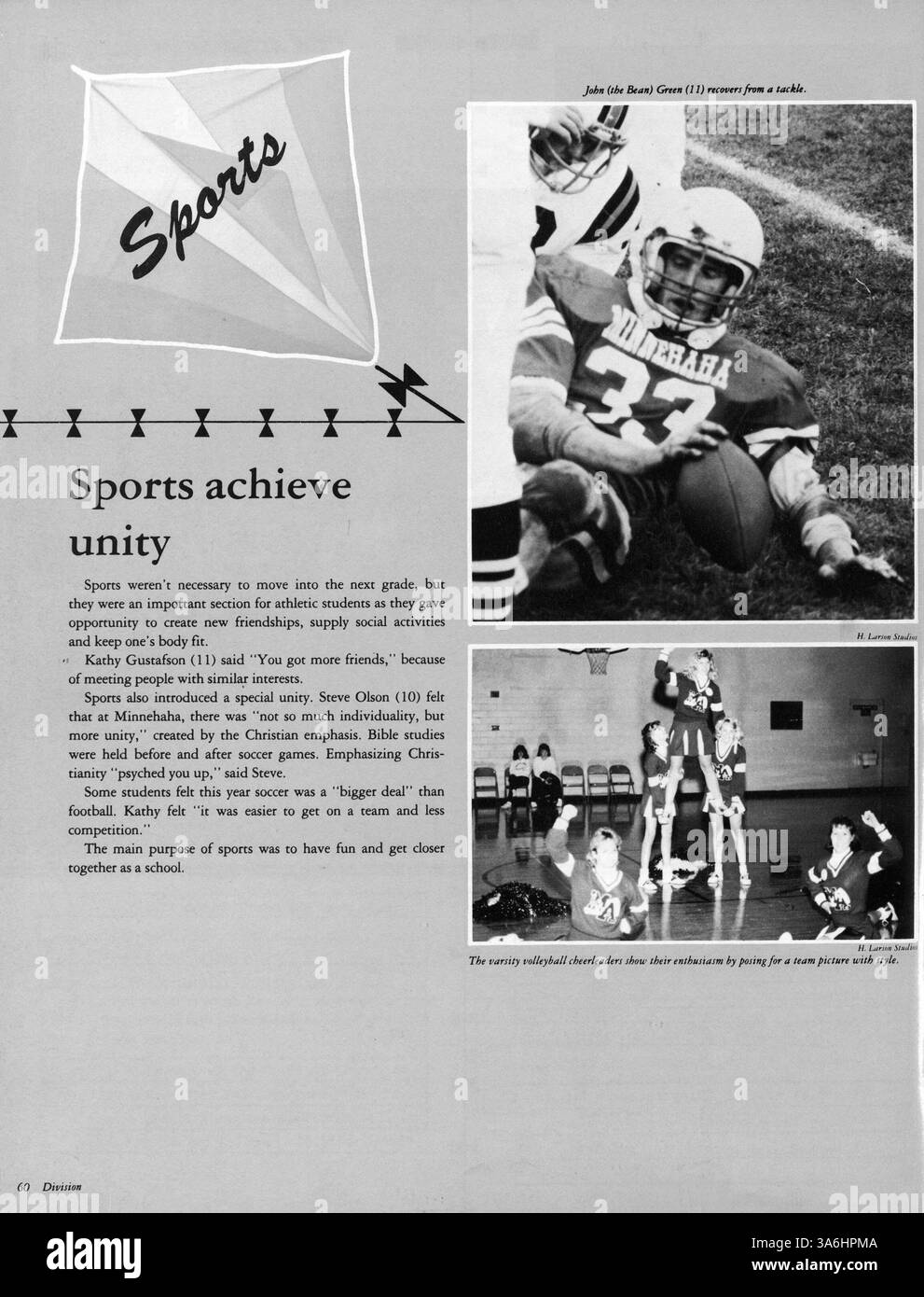 The 1986 Minnehaha Academy Yearbook, 'Antler- Keep It Up!', captures ...