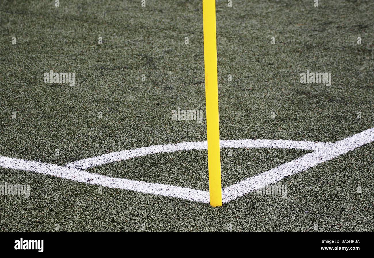 Artificial turf football playground, artificial green, artificial turf pitch Stock Photo - Alamy