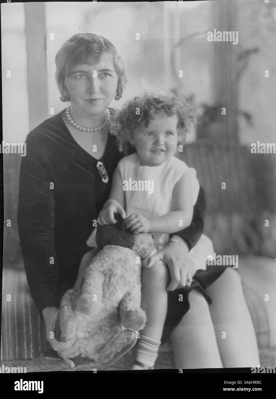 This image depicts mrs hugh baer and her daughter hi-res stock ...
