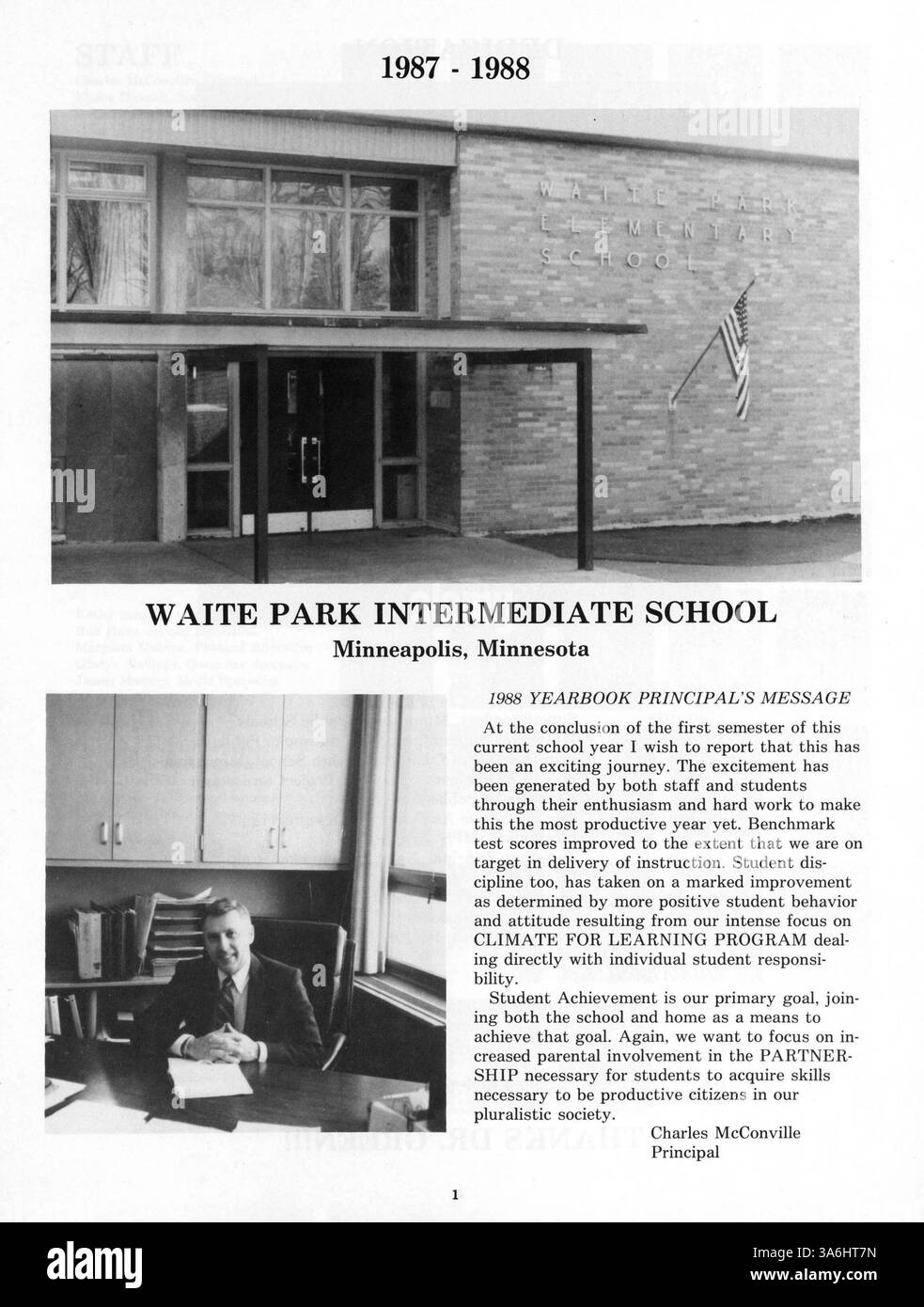 The Waite Park Elementary Yearbook for 1988 captures important moments ...