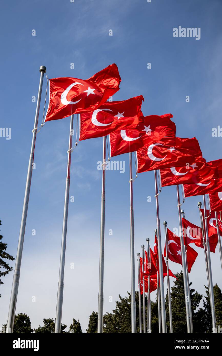 Aerial view flag waving event hi-res stock photography and images - Alamy