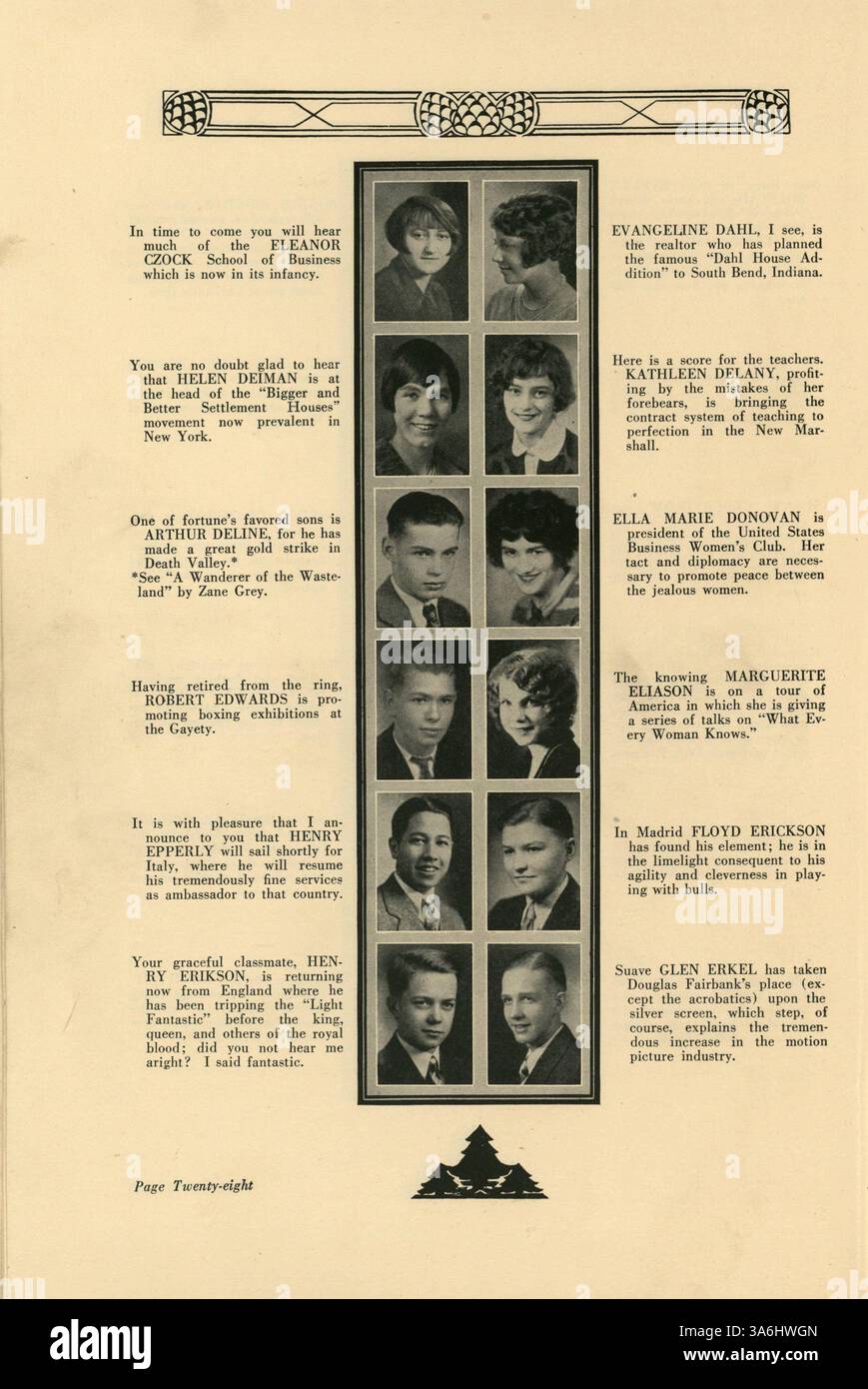 The 1928 Marshall High School Yearbook, Cardinal, documents student life, athletics, faculty ...